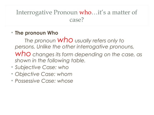 Interrogative and demonstrative pronouns | PPT