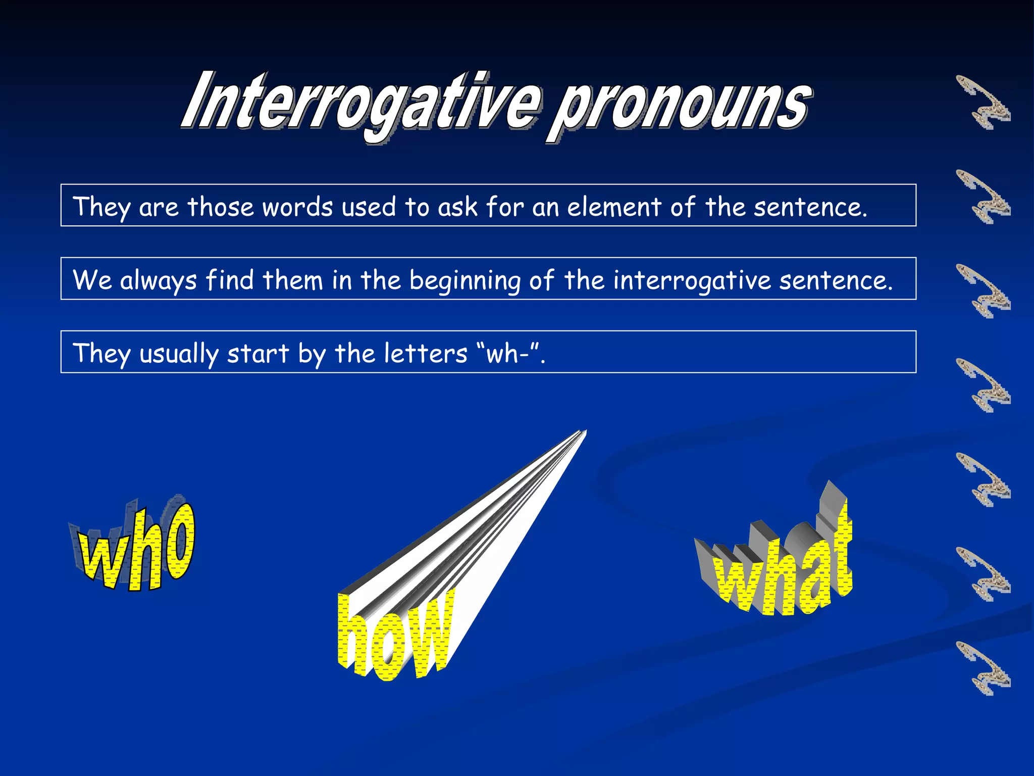 Interrogative pronouns | PPT