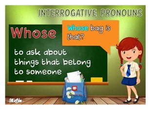 Interrogative pronouns | PPTX