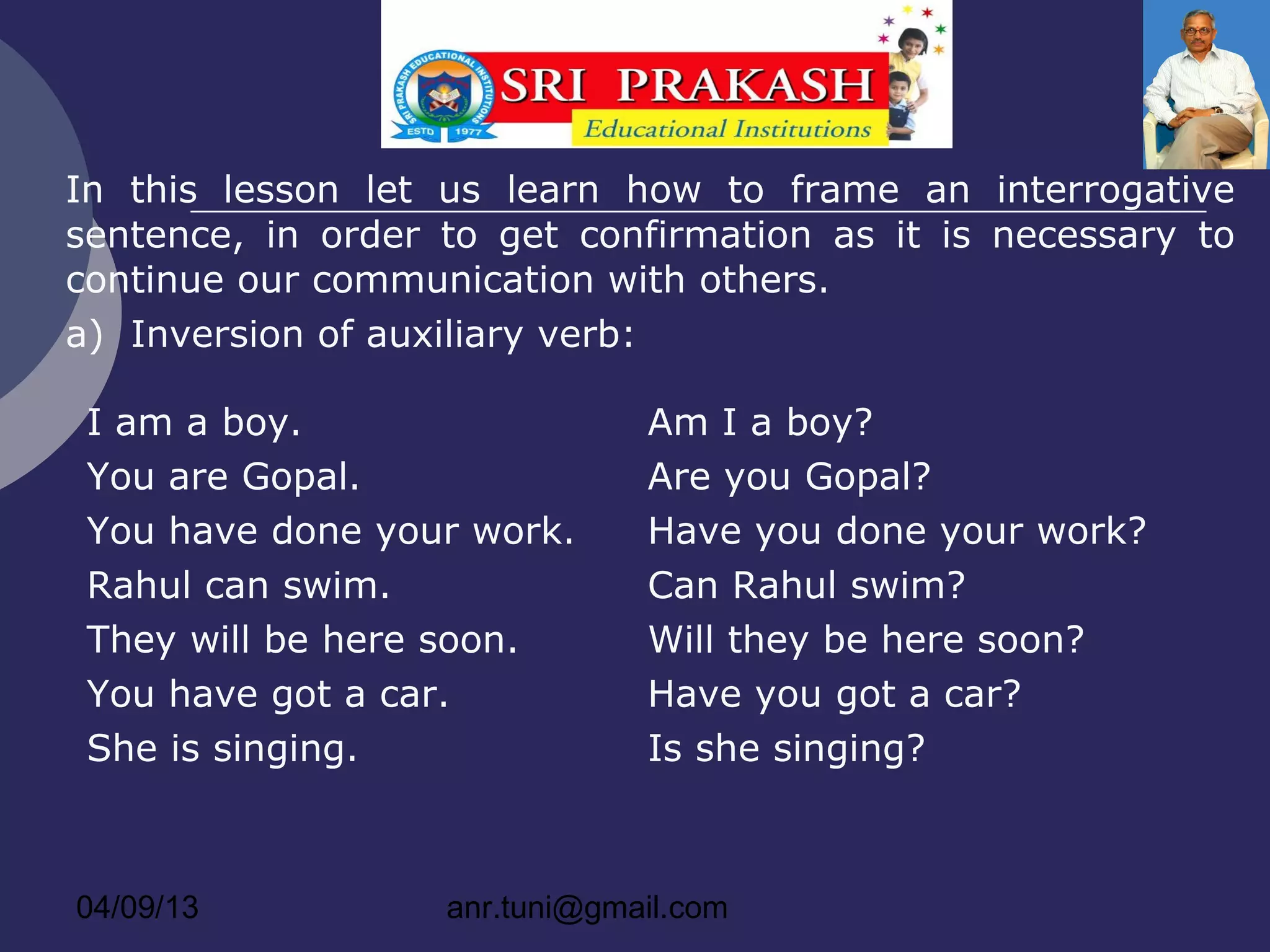 Interrogatives confirmative. | PPT