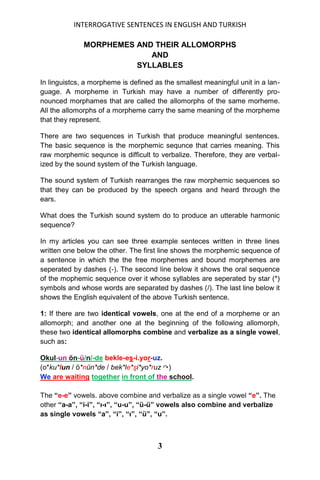 Interrogative sentences in turkish, yuksel goknel | PDF | Musicals | Genres