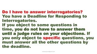 Interrogatories الاستجواب امام المحاكم الامريكية | PPTX