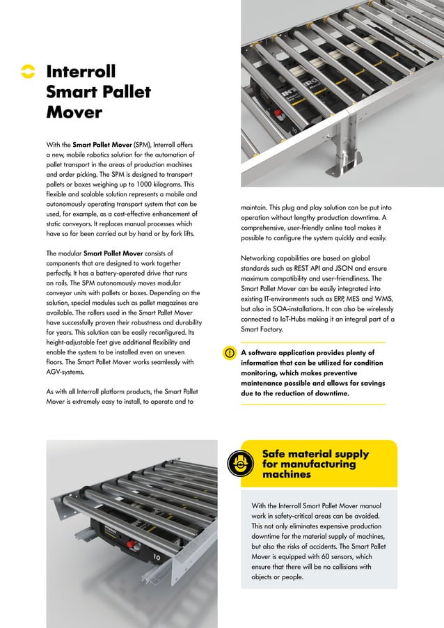 The Interroll Smart Pallet Mover Optimizing The Material Flow In ...