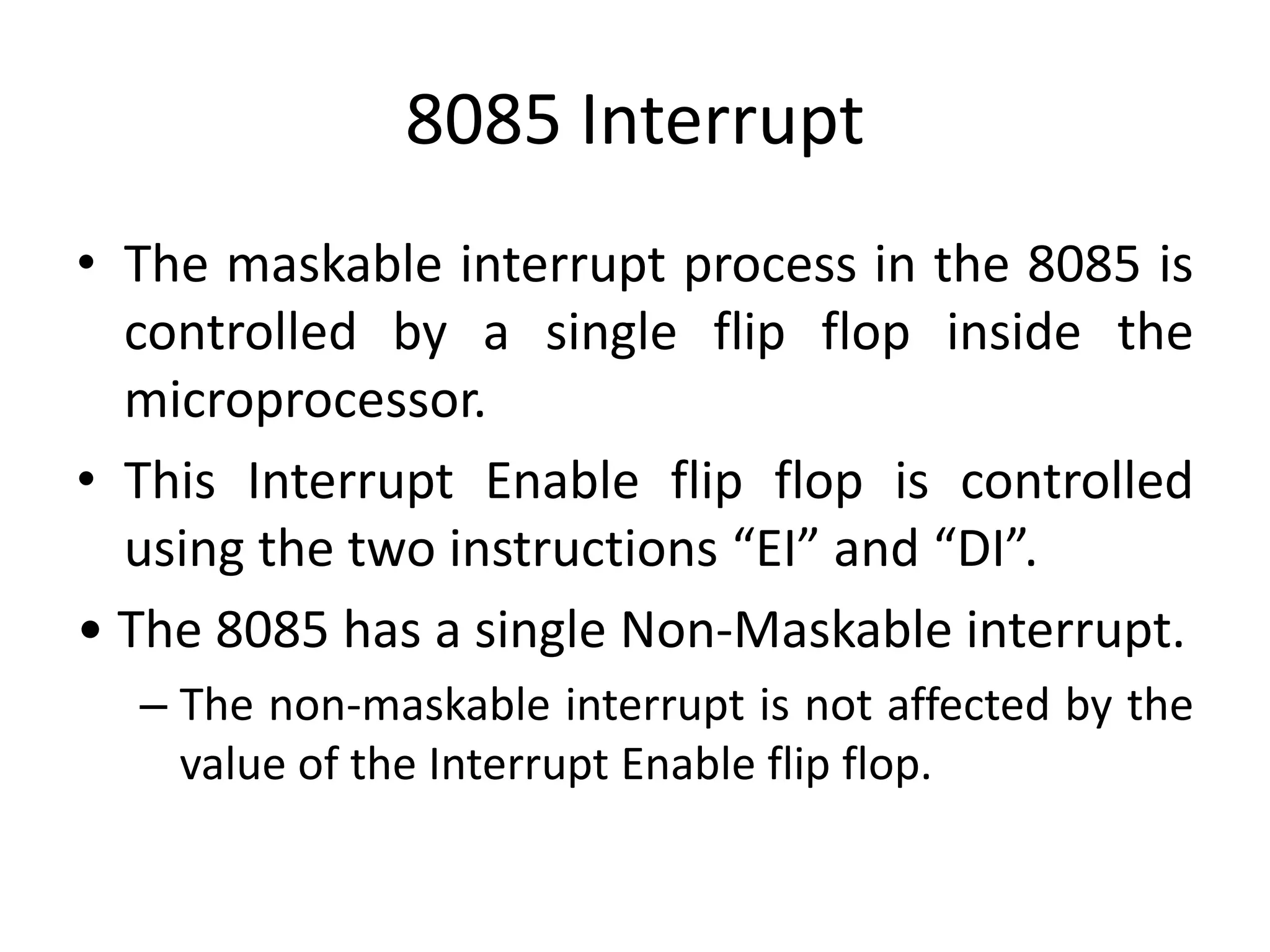 Introduction to Interrupts of 8085 microprocessor | PPT