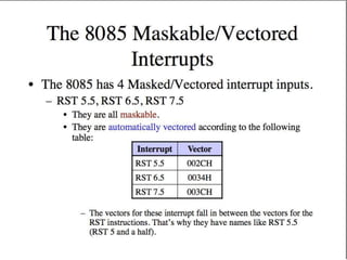 Introduction to Interrupts of 8085 microprocessor | PPT