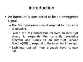Introduction to Interrupts of 8085 microprocessor | PPT
