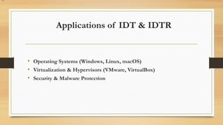 INTERRUPT DESCRIPTOR TABLE vv& IDTR.pptx