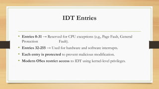 INTERRUPT DESCRIPTOR TABLE vv& IDTR.pptx