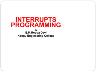 Interrupt in 8051 | PPTX