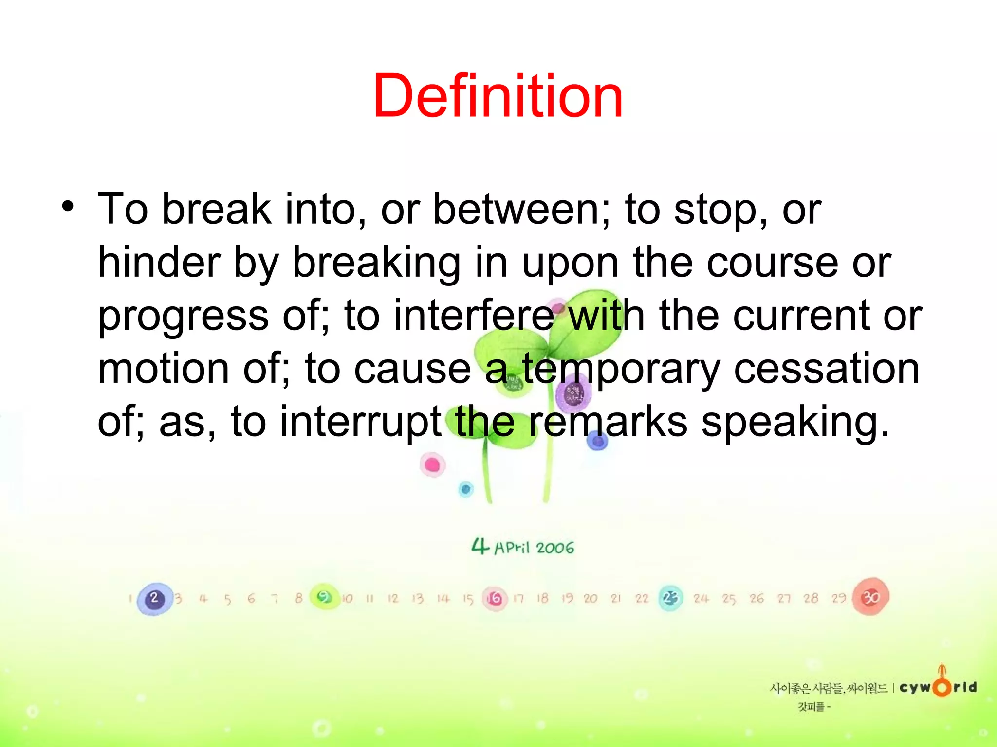 Interrupting | PPT