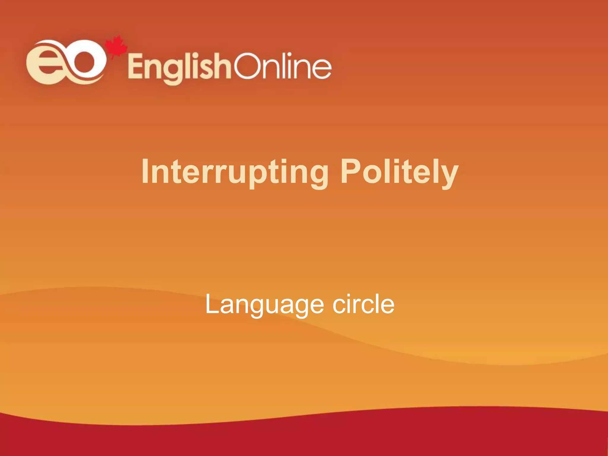 Interrupting politely | PPTX