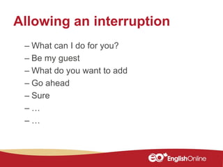 Interrupting politely | PPTX