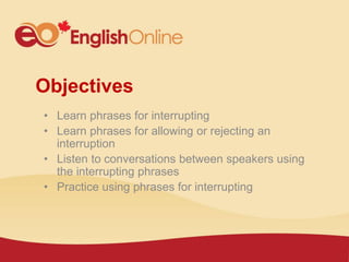 Interrupting politely | PPTX