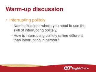 Interrupting politely | PPTX
