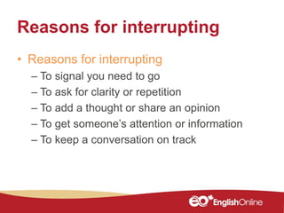 Interrupting politely | PPTX