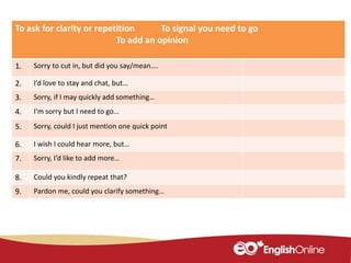 Interrupting politely | PPTX