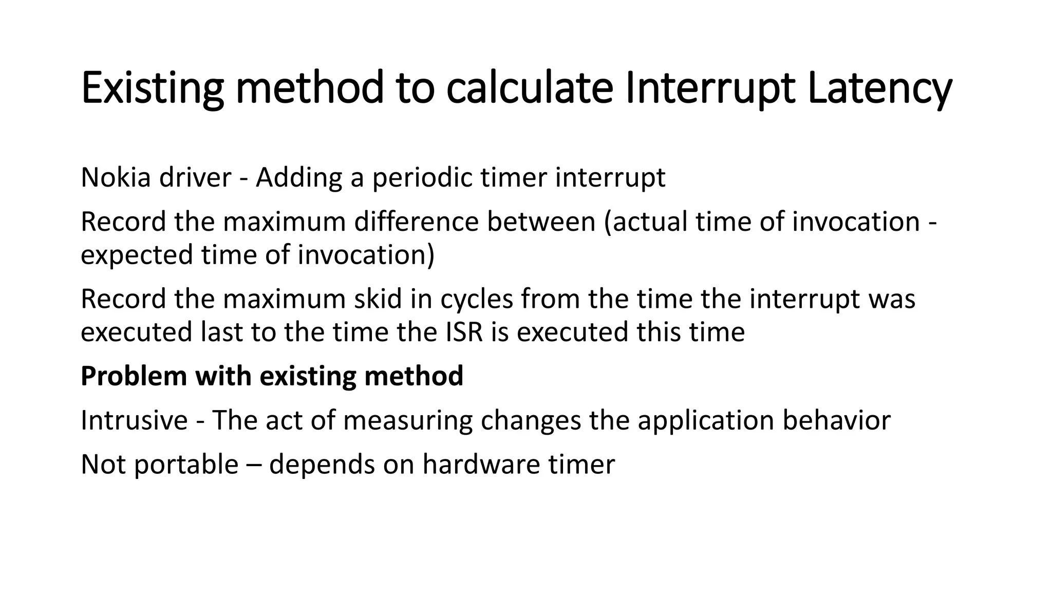 Interrupt Latency And Its Measurements Methods Ppt