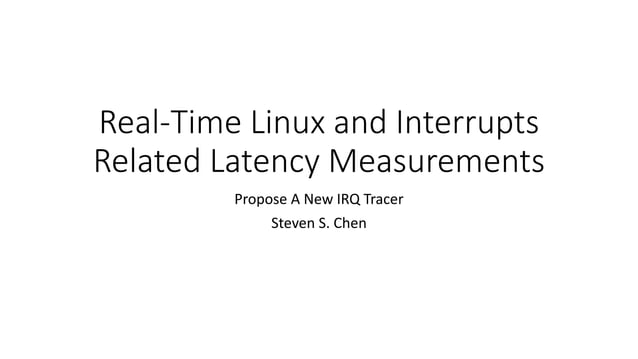 Interrupt latency and its measurements methods | PPTX | Operating Systems | Computer Software ...