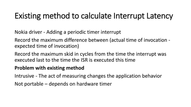 Interrupt latency and its measurements methods | PPTX | Operating Systems | Computer Software ...