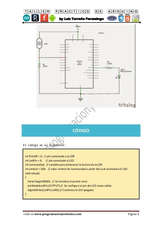 Interruptor crepuscular con LDR y ARDUINO