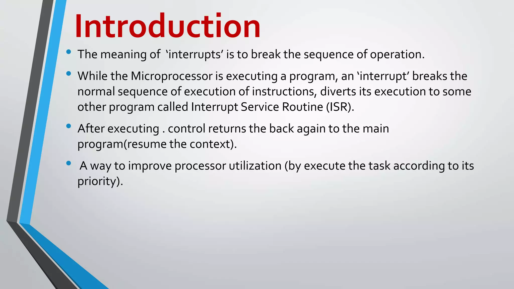 Interrupt in real time system | PPTX