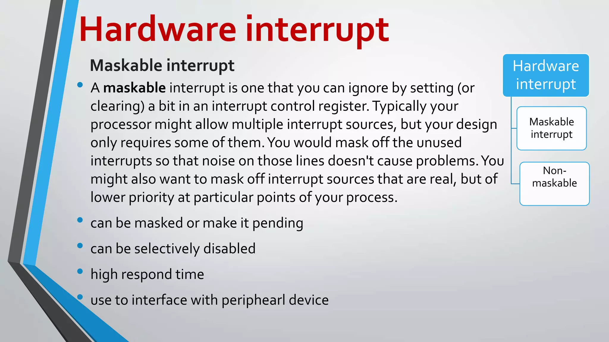 Interrupt In Real Time System Pptx Operating Systems Computer