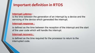 Interrupt in real time system | PPTX | Operating Systems | Computer Software and Applications