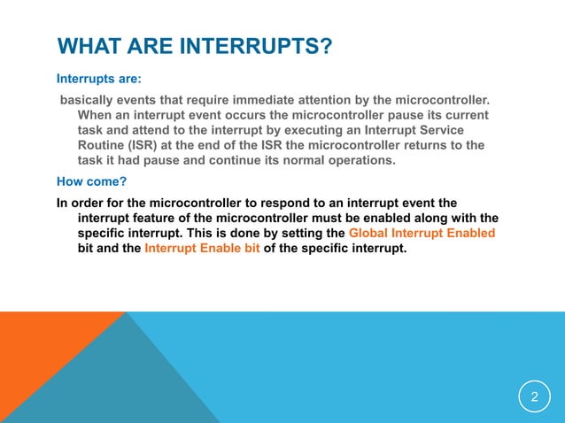 Interrupts at AVR | PPTX | Operating Systems | Computer Software and Applications