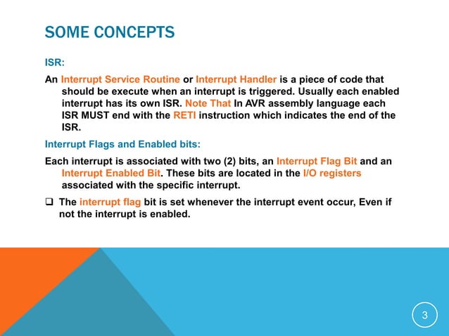 Interrupts at AVR | PPTX | Operating Systems | Computer Software and Applications