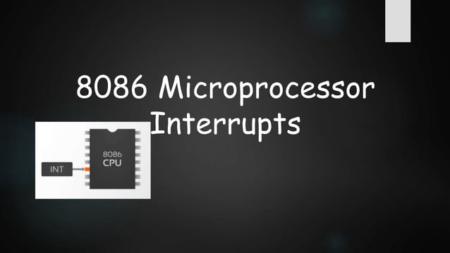 Interrupts of 8086 | PPTX