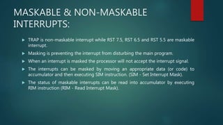 Interrupts of 8085 | PPTX