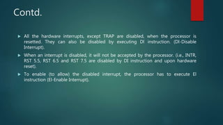 Interrupts of 8085 | PPTX