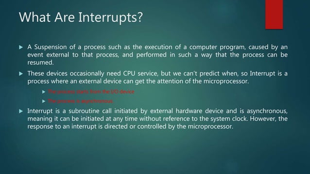 Interrupts of 8085 | PPTX