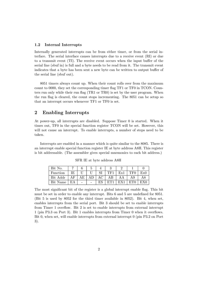 8051 Interrupts | PDF