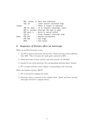 8051 Interrupts | PDF