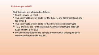 hardware interrupts in 8051 microcontroller | PPT