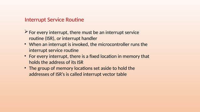hardware interrupts in 8051 microcontroller | PPTX hardware interrupts in 8051 microcontroller | PPTX