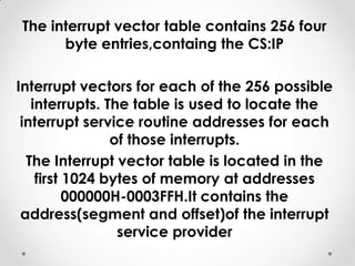 INTERRUPTS OF 8086 MICROPROCESSOR | PPTX