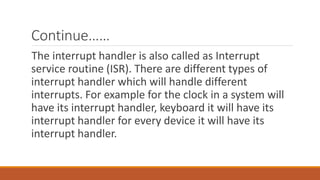 Interrupts and types of interrupts | PPTX