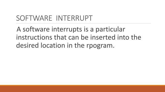 Interrupts and types of interrupts | PPTX