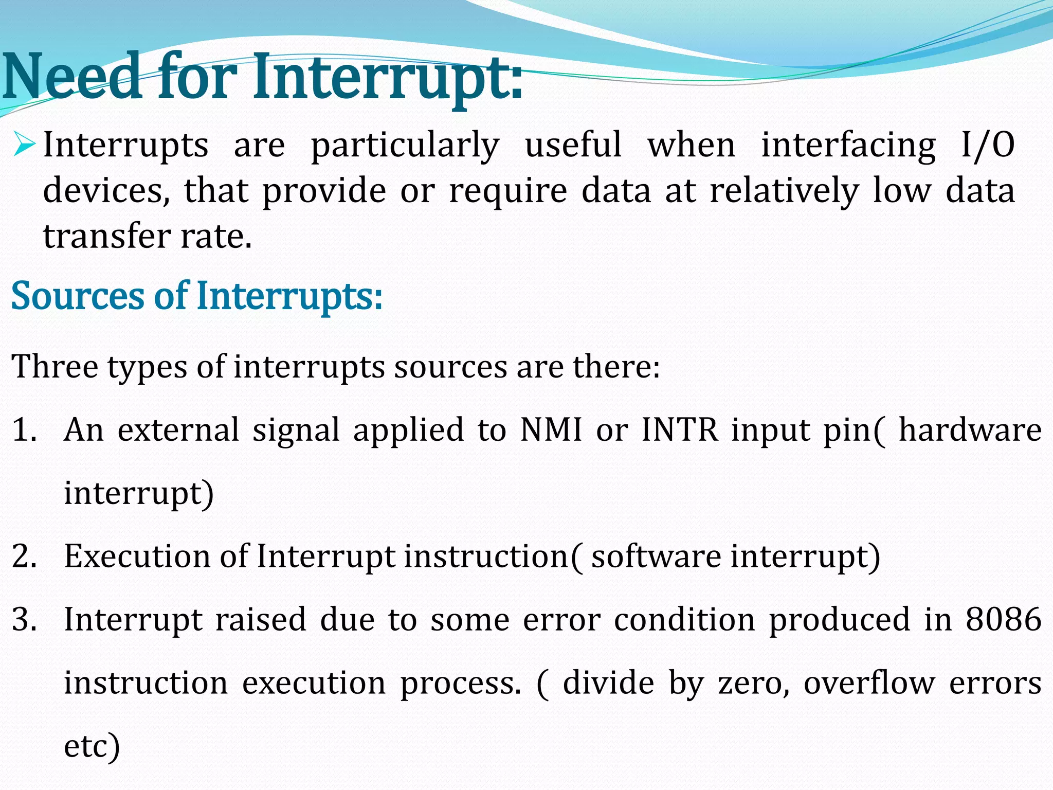 8086 Interrupts & With DOS and BIOS by vijay | PPTX