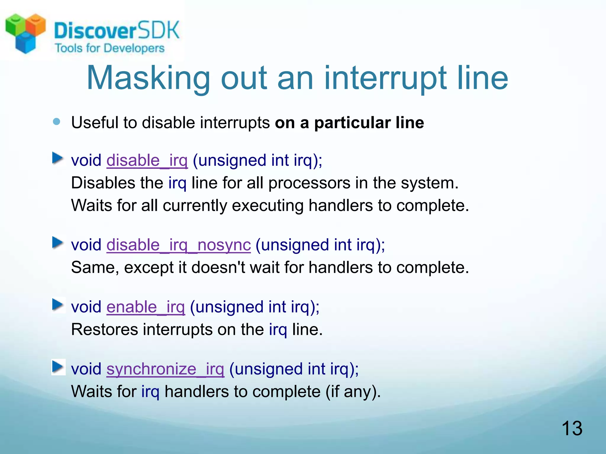 Linux Interrupts | PPTX | Operating Systems | Computer Software and Applications