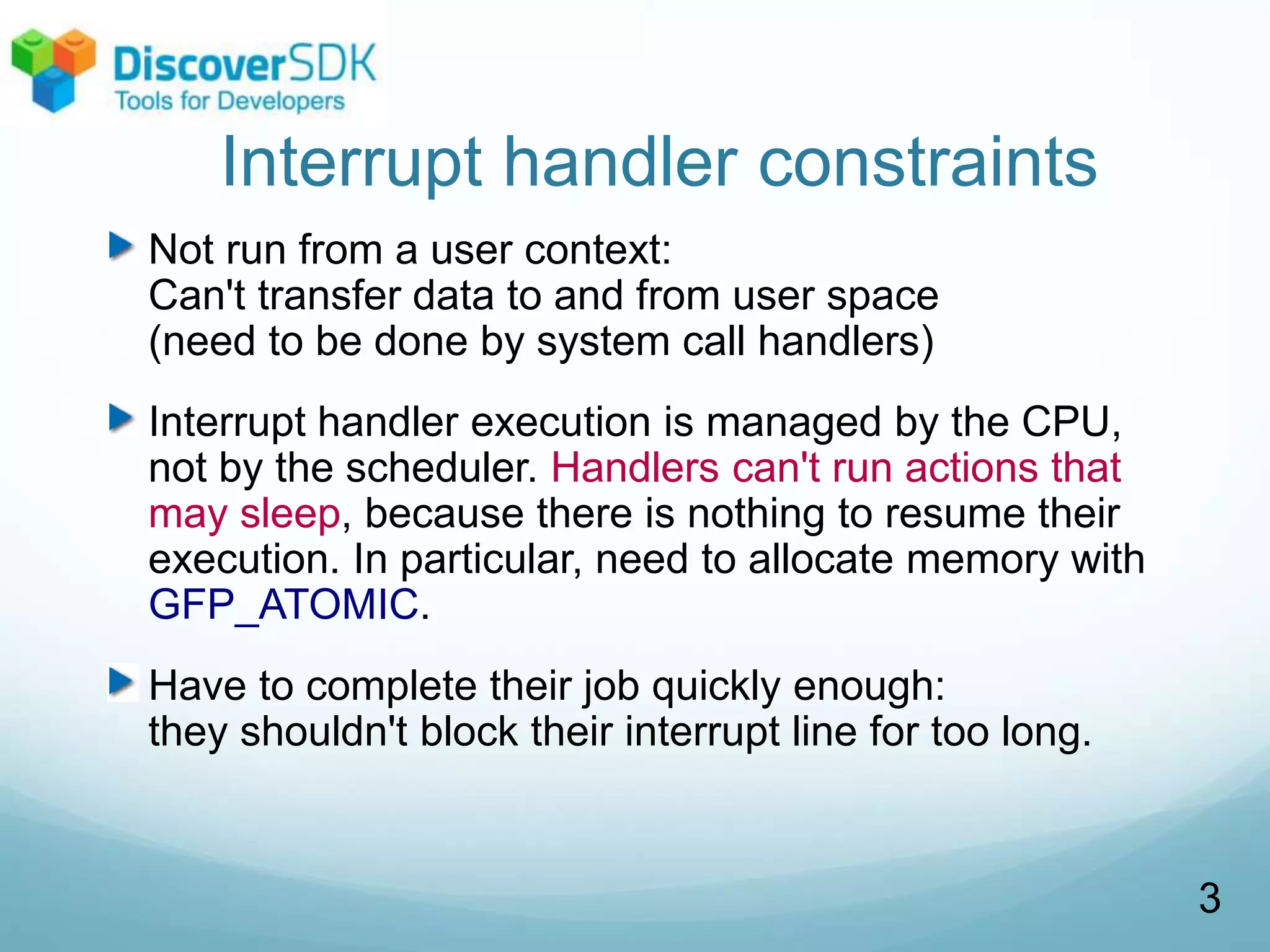 Linux Interrupts | PPTX | Operating Systems | Computer Software and Applications