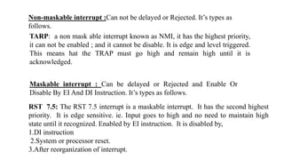 Interrupts of microprocessor 8085 | PPT