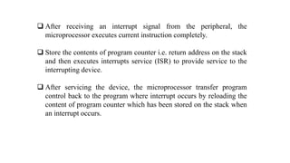 Interrupts of microprocessor 8085 | PPT