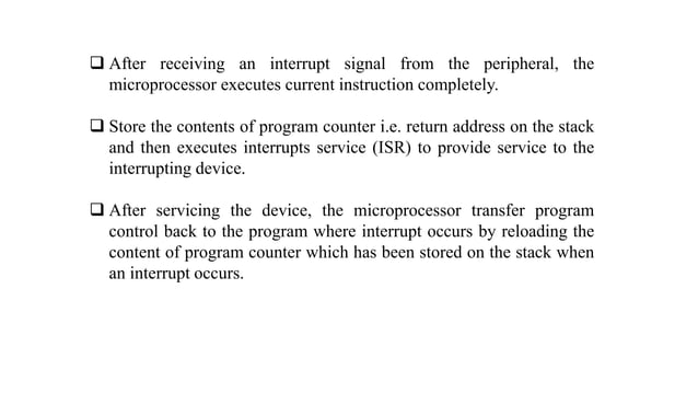 Interrupts of microprocessor 8085 | PPT
