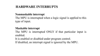 Interrupts of microprocessor 8085 | PPT