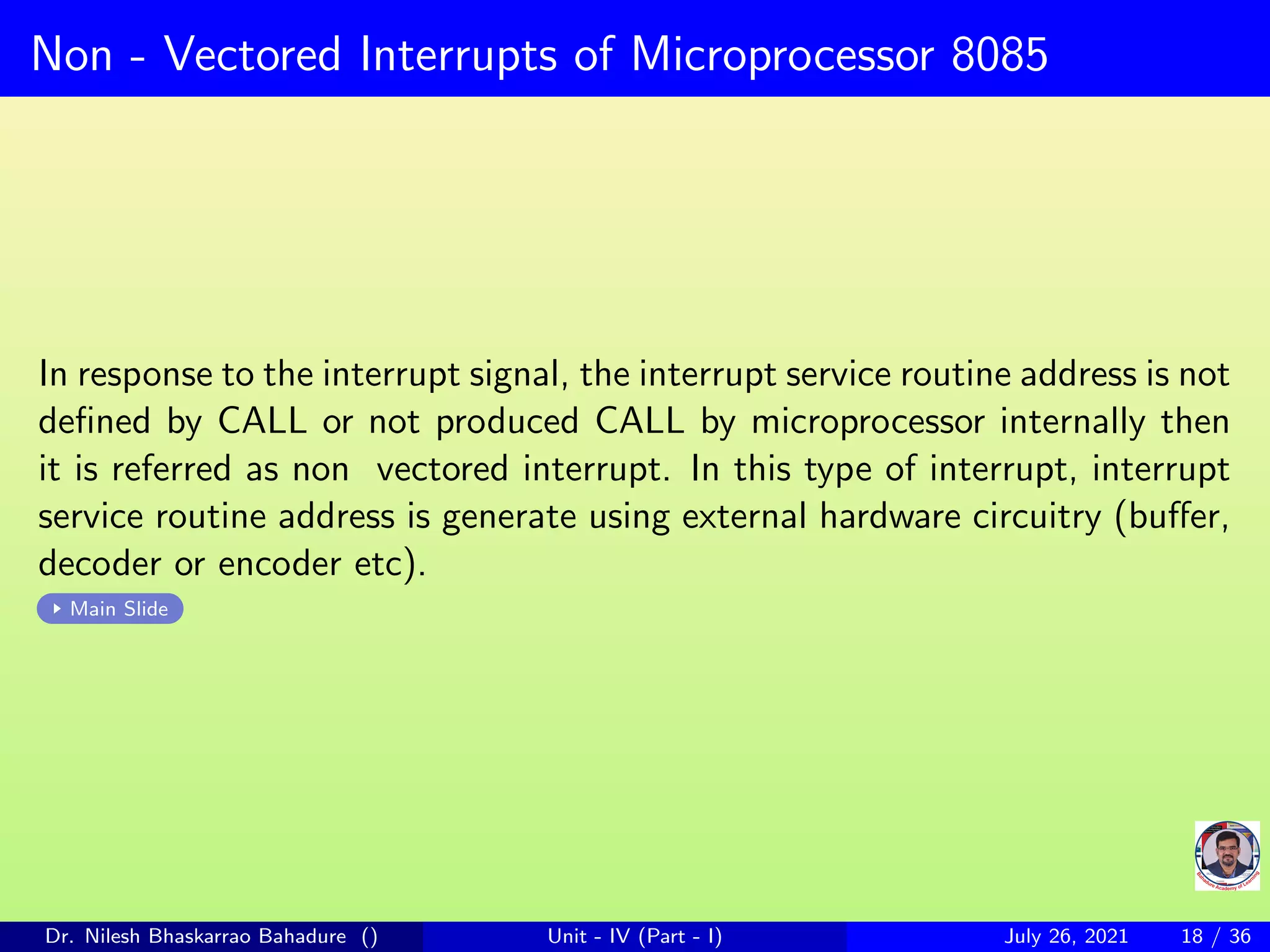 Interrupts of microprocessor 8085 | PDF
