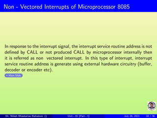 Interrupts of microprocessor 8085 | PDF