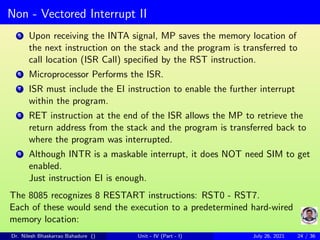 Interrupts of microprocessor 8085 | PDF